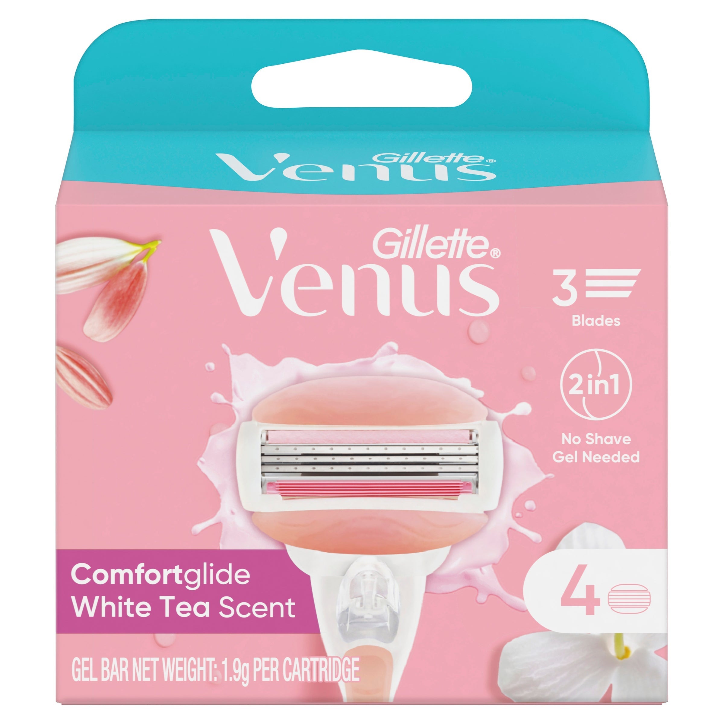 Gillette Venus ComfortGlide White Tea Scent 2 in 1 3 Blades – STELLAR ...